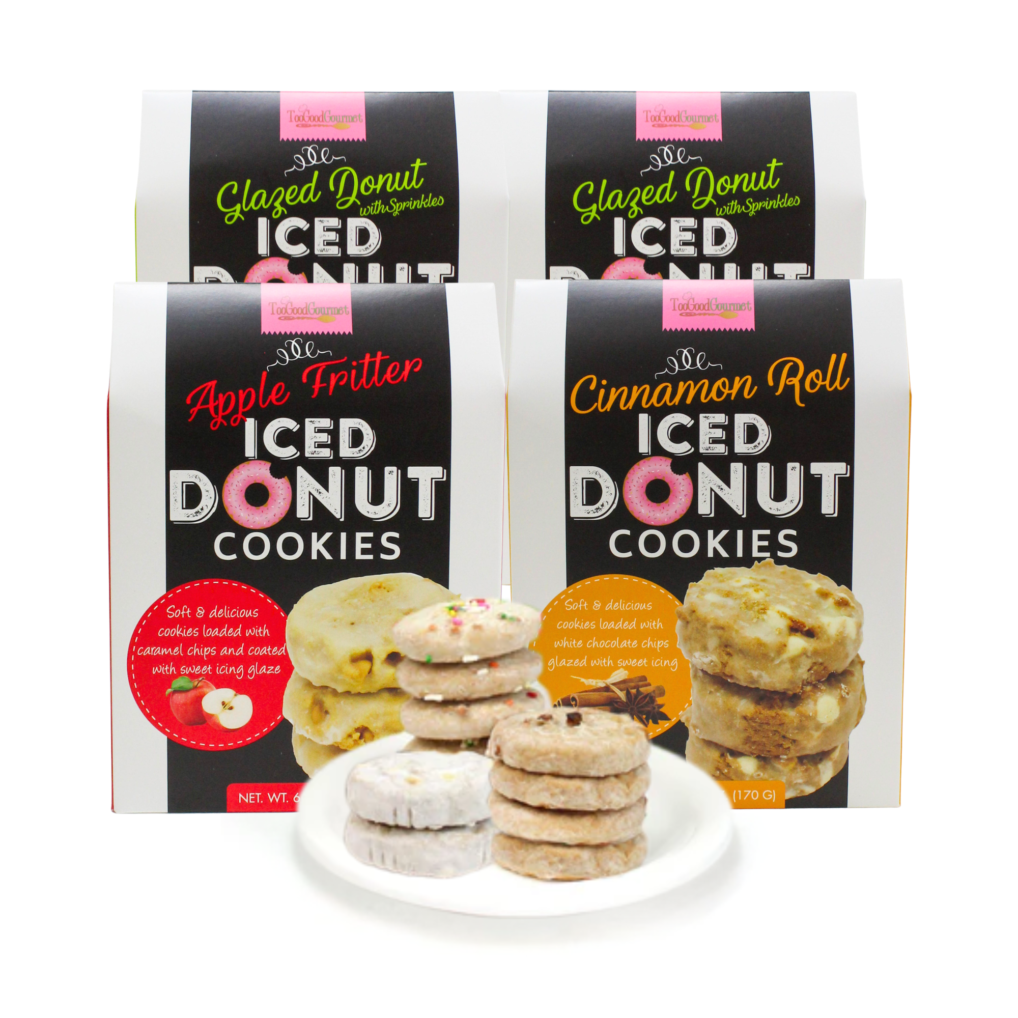 Donut Shoppe Cookies 4-pack Variety – Too Good Gourmet