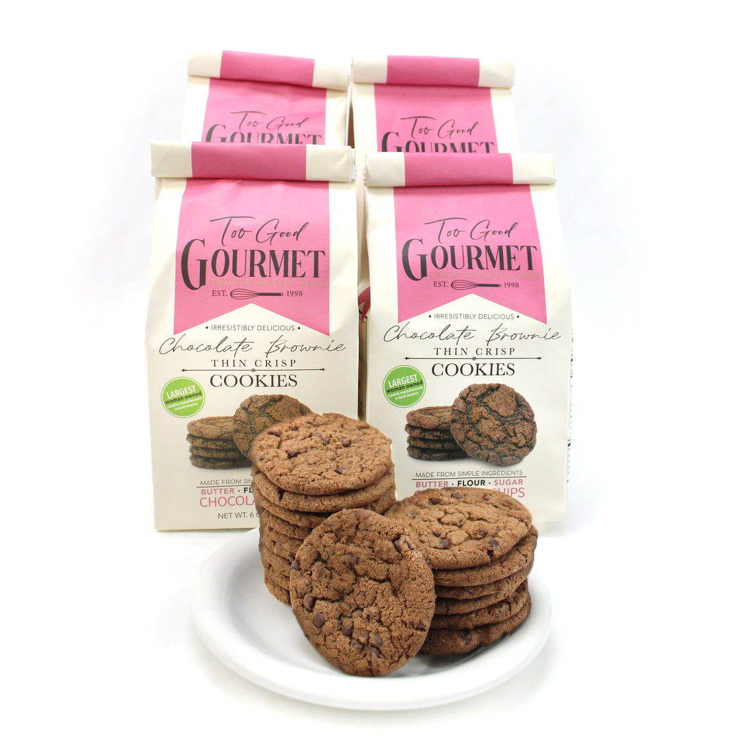 Chocolate Brownie - Thin Crisp Cookies – Too Good Gourmet