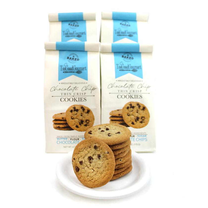 Chocolate Chip - Thin Crisp Cookies – Too Good Gourmet
