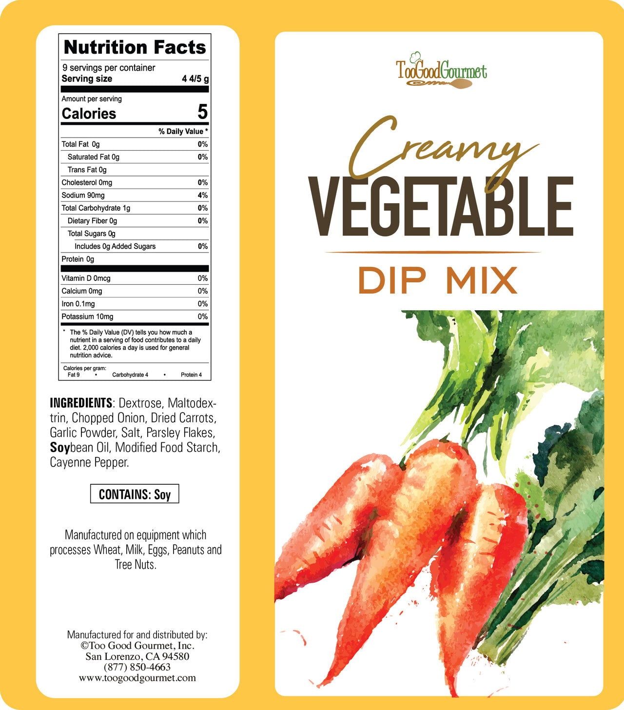 Vegetable Dip Mix – Too Good Gourmet