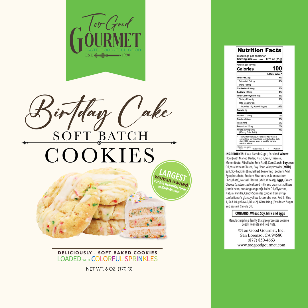 Birthday Cake Soft Batch Batter Cookies – Too Good Gourmet