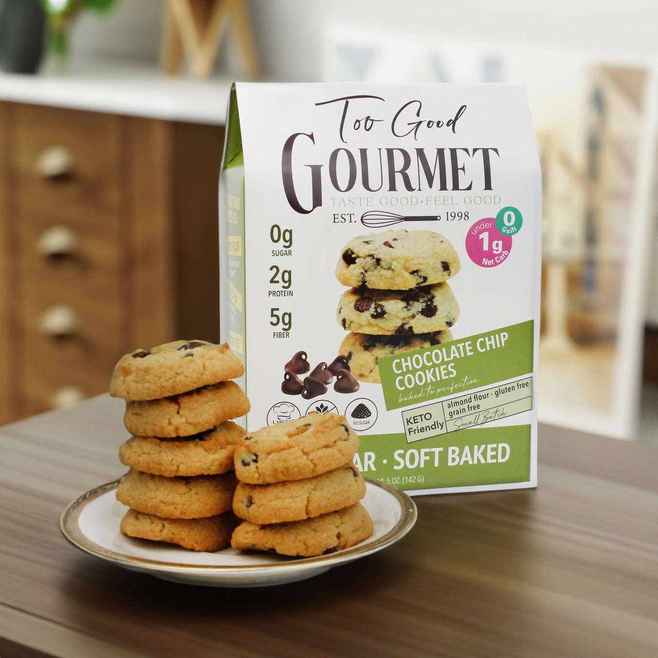 Chocolate No Sugar Low Carb Cookies – Too Good Gourmet